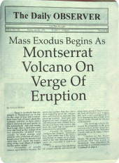 Eye witness account of the Montserrat volcano eruption